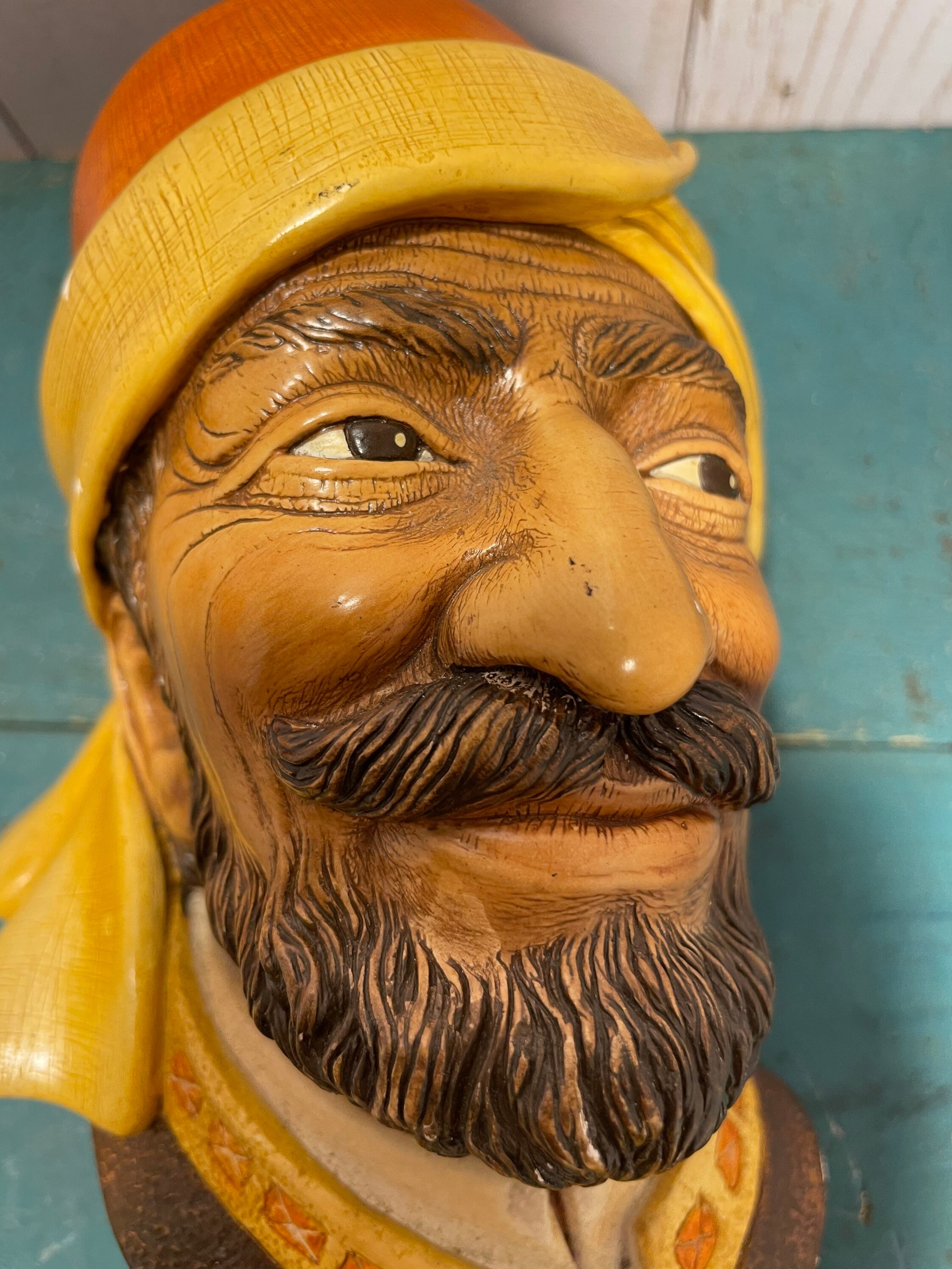 Vintage Bosson Style Chalkware Bust Wall Hanging Made in - Etsy