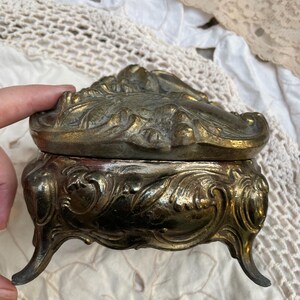 Large Size Jewelry Casket, Victorian Era, Industrial Brass Tone With ...