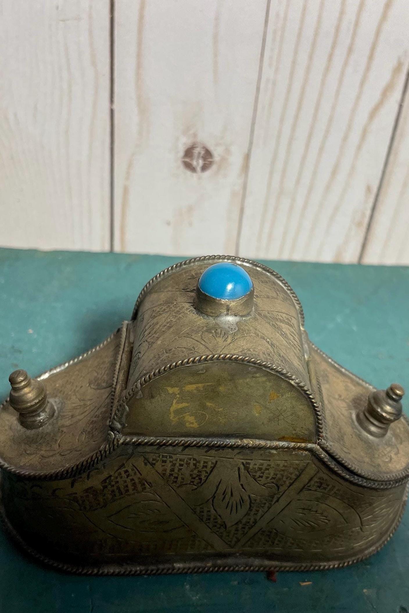 Antique Southeast Asian Betel Nut Box, Silver Box With Chasing and ...