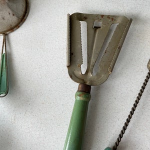 Vintage Green Handle Kitchen Hand Tools, Larger Sizes, Farmhouse ...