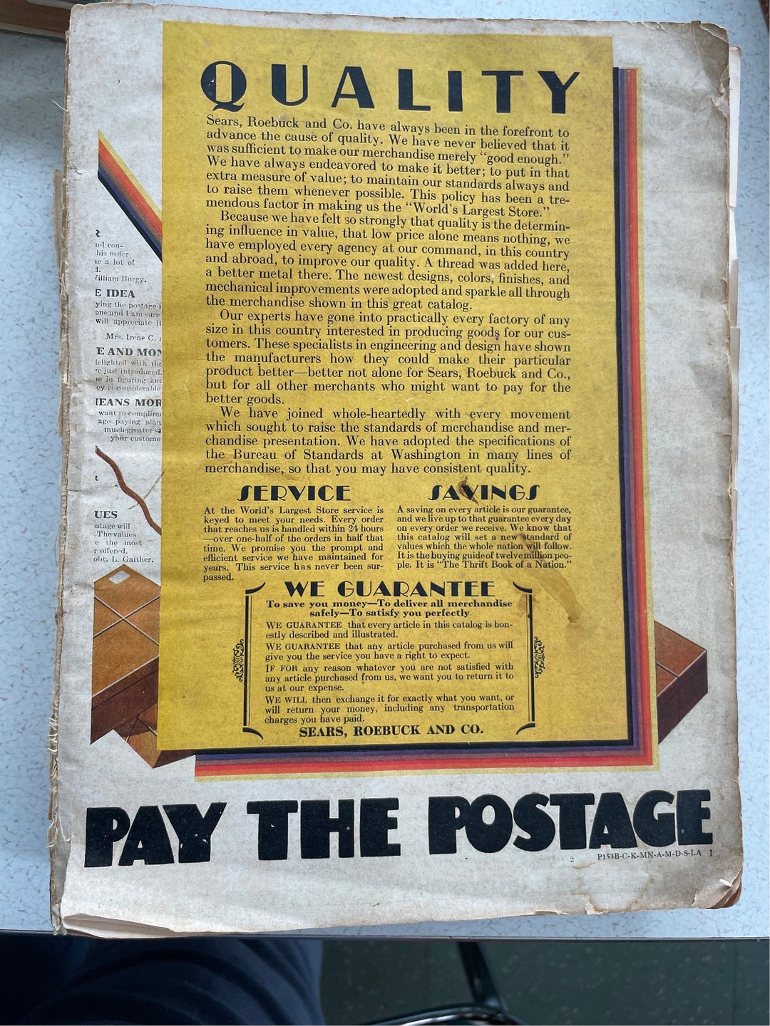 Antique Sears Robuck and Co Catalog No 159, Fall Winter, Soft Cover ...