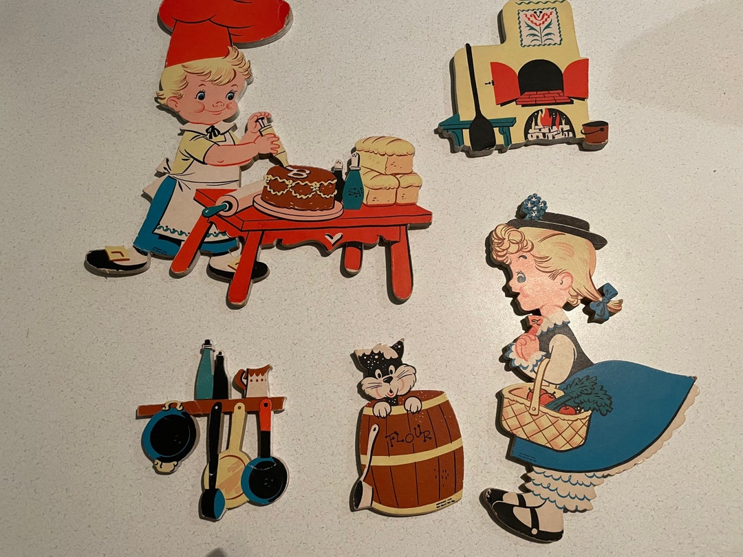 Vintage Nursery Wall Art, Dolly Toy Co, Pressed Cardboard Plaque ...