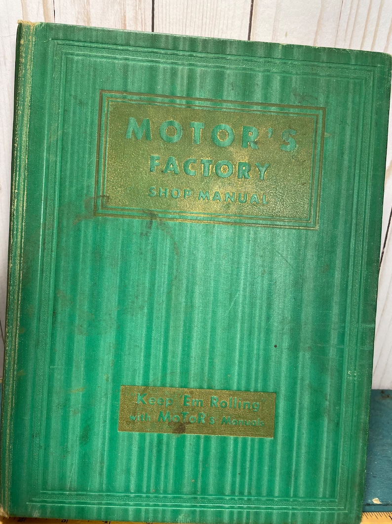 Motors Factory Shop Manual Vintage Automotive How To How to - Etsy