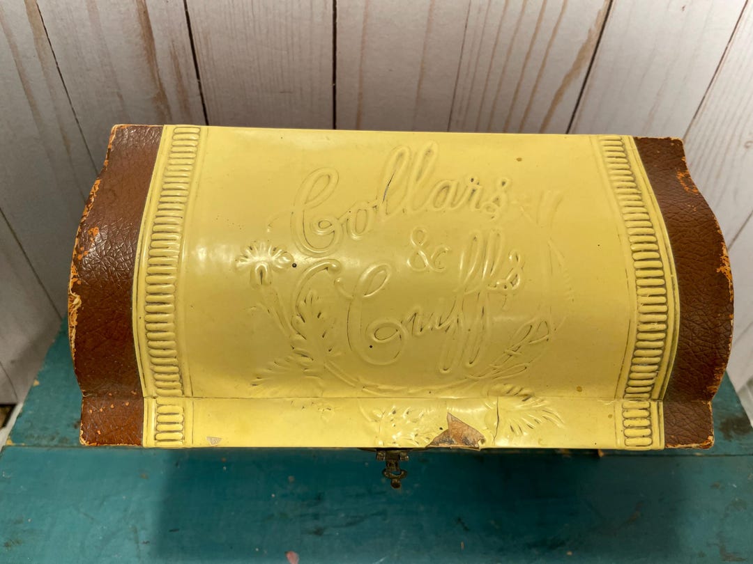 Victorian Collars and Cuffs Bureau Box, Mens Dressing Room Accessory ...