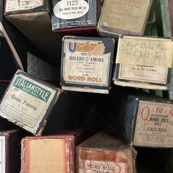 Vintage Piano Rolls - Etsy