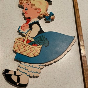 Vintage Nursery Wall Art, Dolly Toy Co, Pressed Cardboard Plaque ...