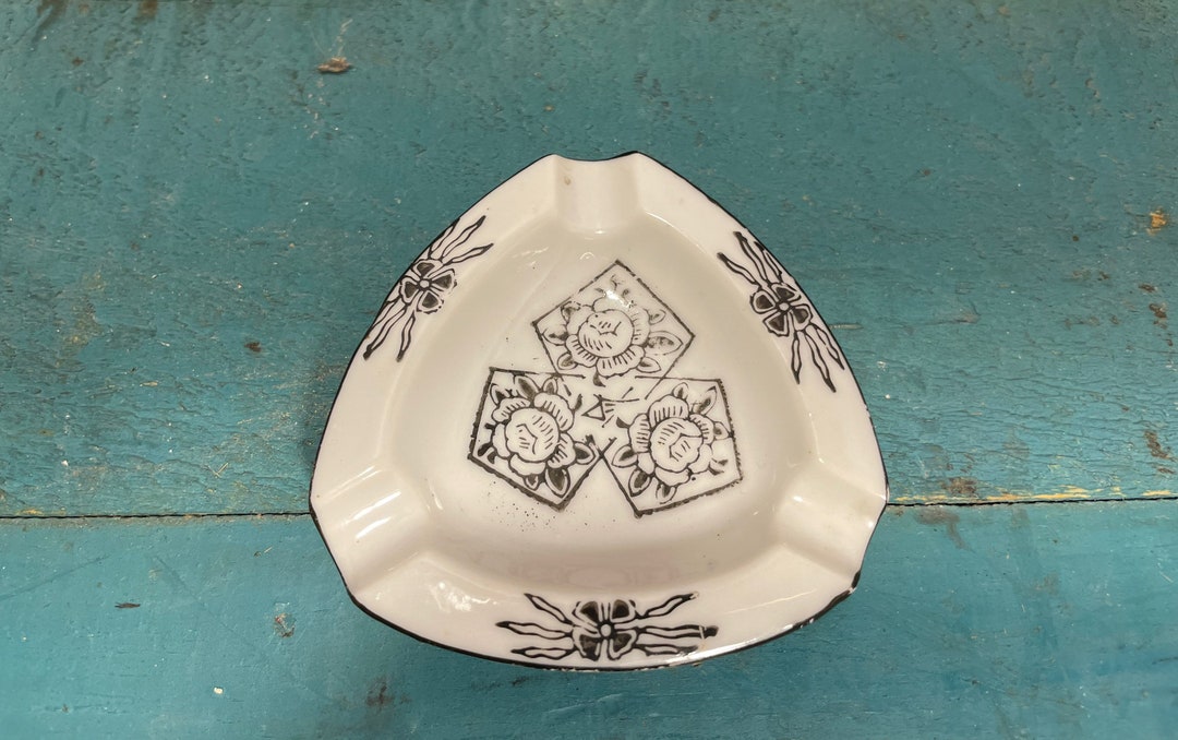 Vintage Porcelain Ashtray, Made in Japan, Aesthetic Style, Trinket Dish ...