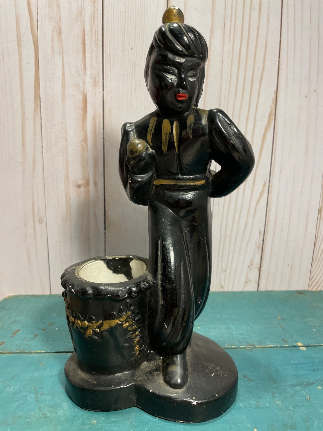 Vintage ABCO Alexander Backer Chalkware Figurine, Plaster Statue, Young ...