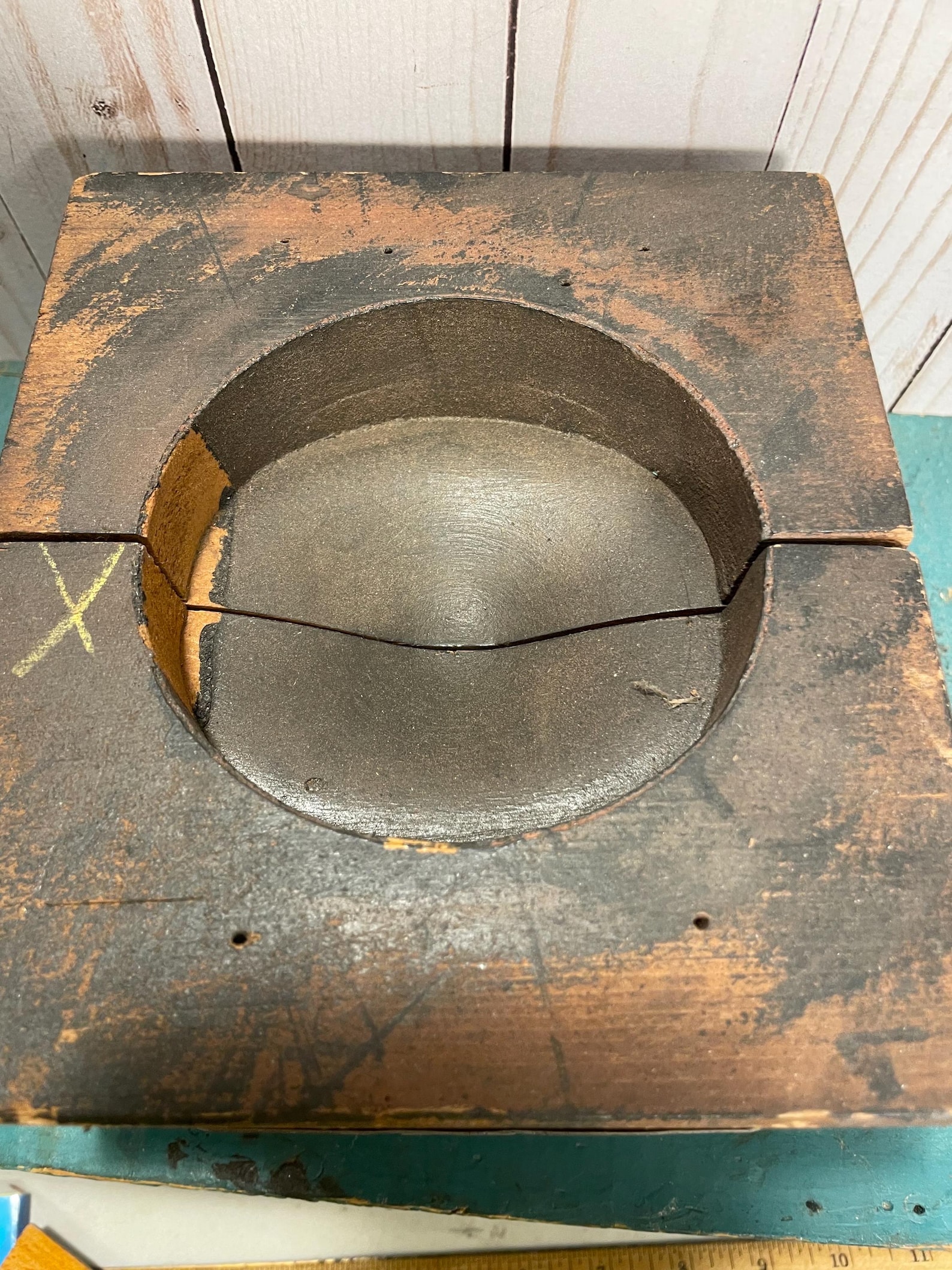 Vintage Industrial Foundry Mold, 2 Pieces,wooden Pattern, Sand Casting ...