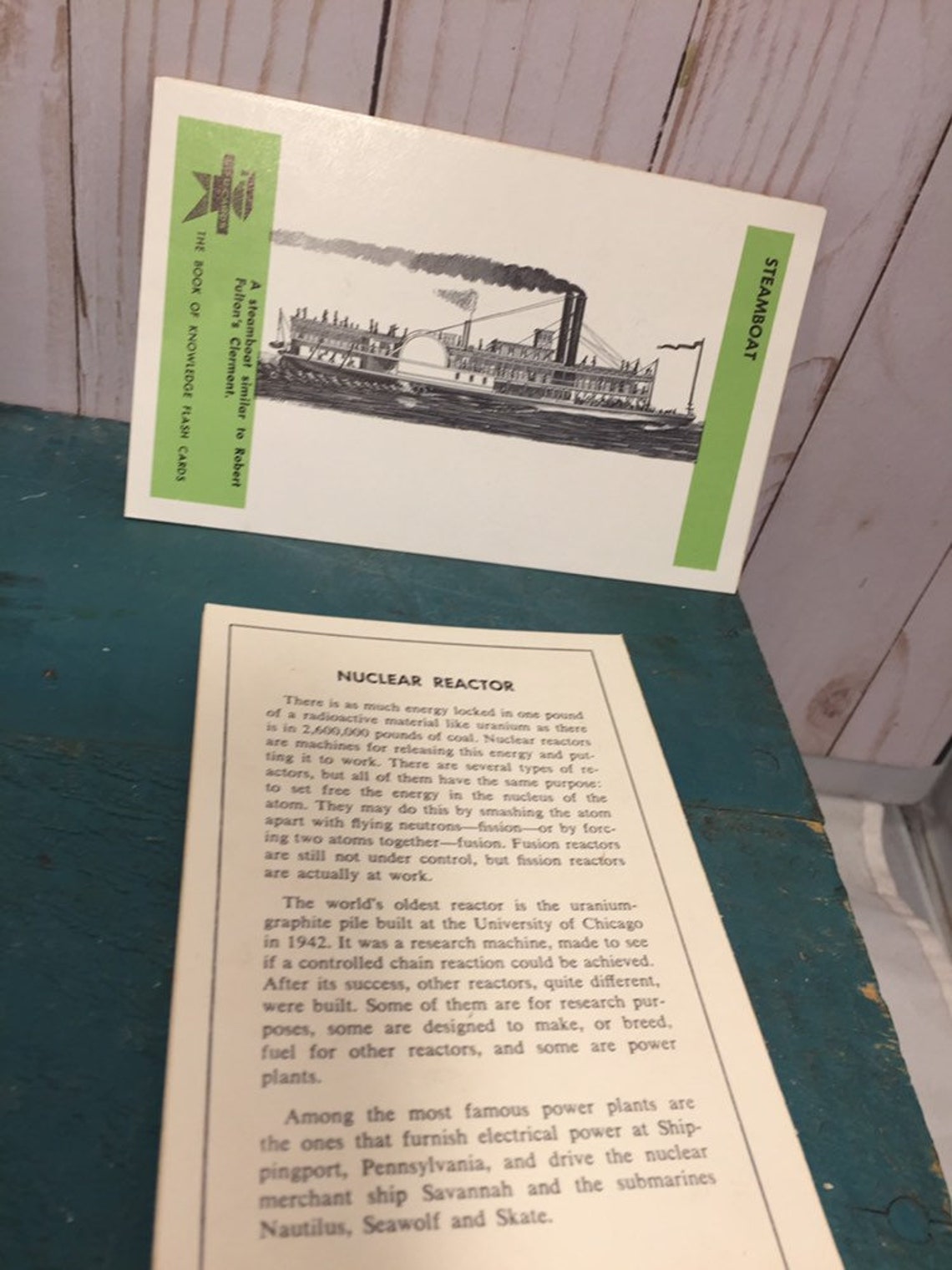 Vintage 1960 Game Book of Knowledge Picture Flash Cards - Etsy