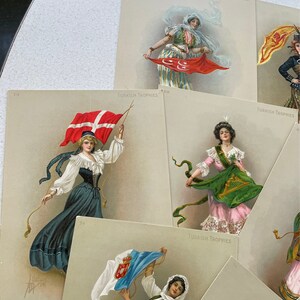Antique Cigarette Tobacco Trading Cards, Turkish Trophies Flag Series ...