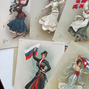 Antique Cigarette Tobacco Trading Cards, Turkish Trophies Flag Series ...