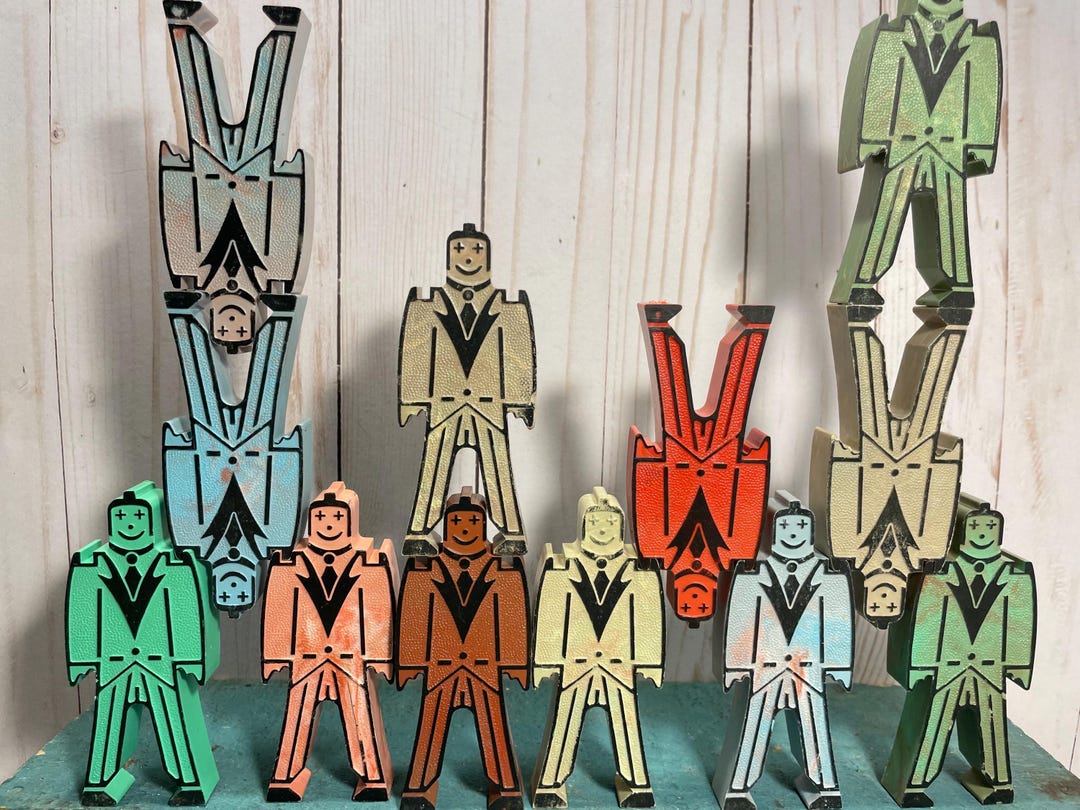 Vintage Plastic Stacking Clowns, Set of 12, Bill Ding Clowns, Clever ...