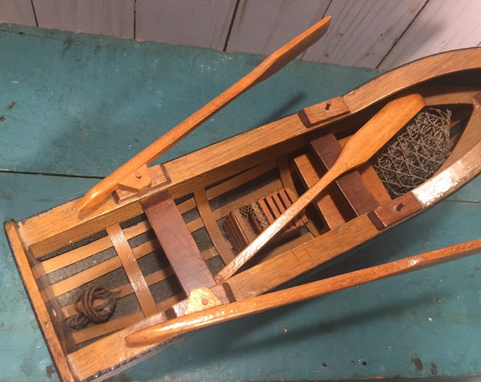 Vintage Irish Boat Model, the Currach, Irish Fishing Boat, Folk Art ...