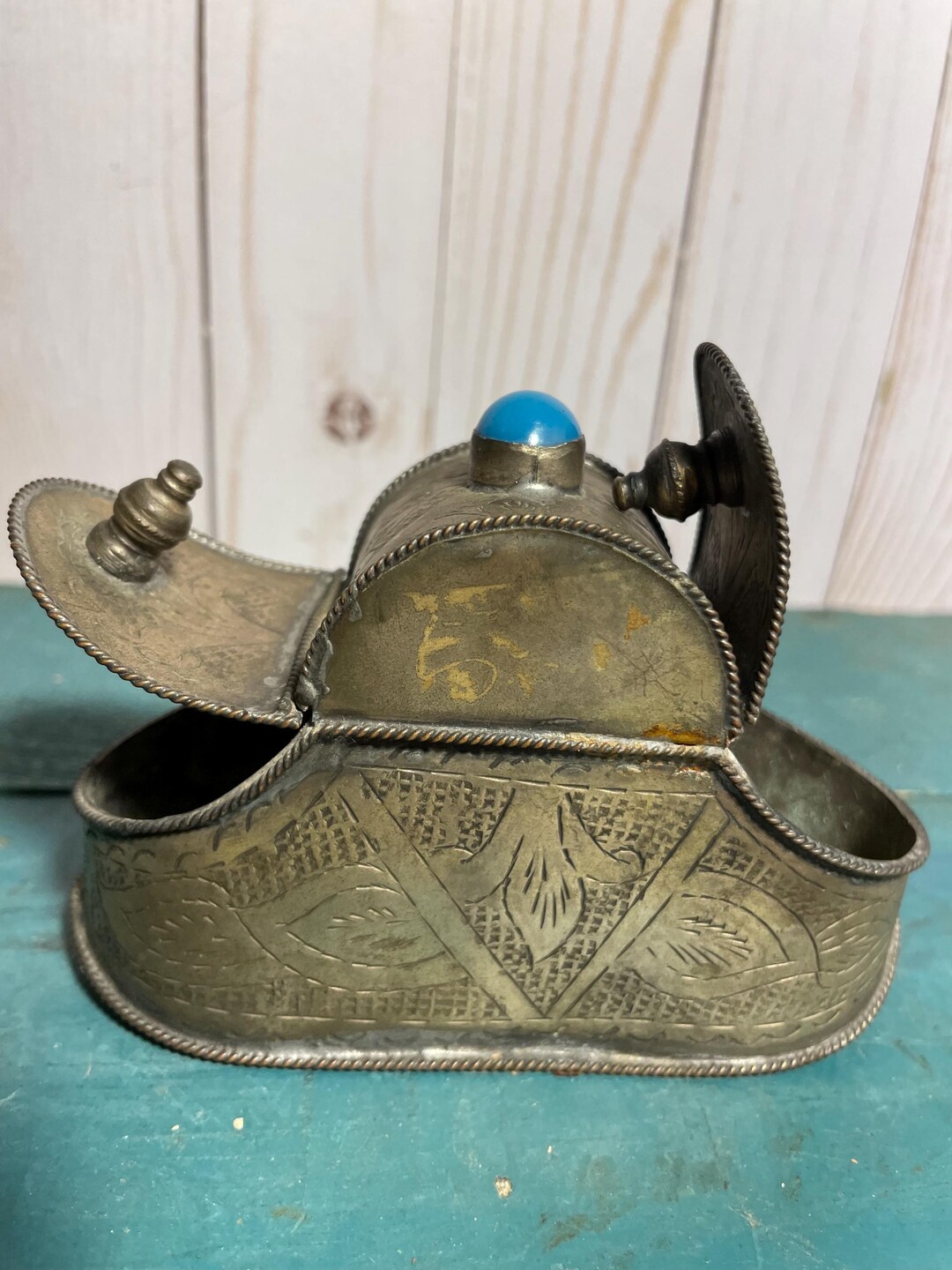 Antique Southeast Asian Betel Nut Box, Silver Box With Chasing and ...