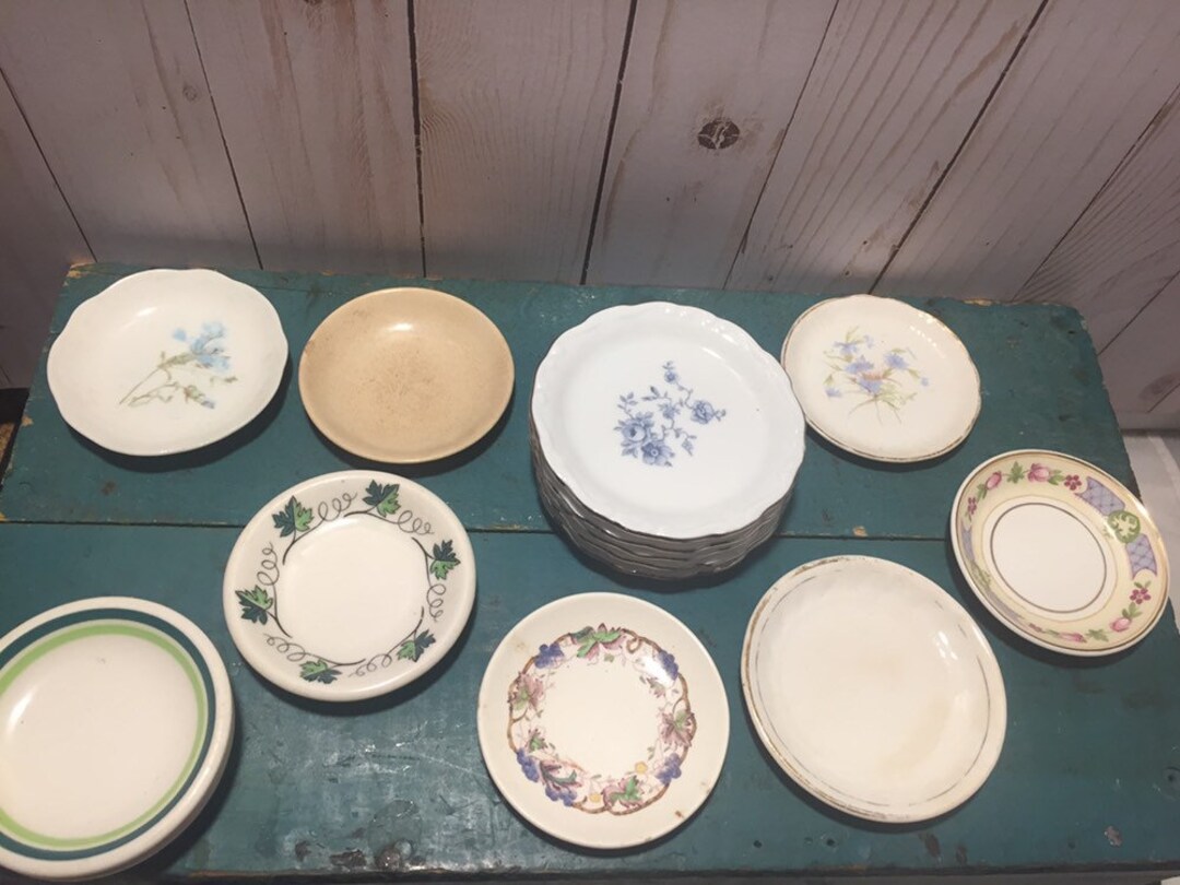 Vintage Butter Pat, Butter Plate, Tiny Plate, Chunky Stoneware, Small ...