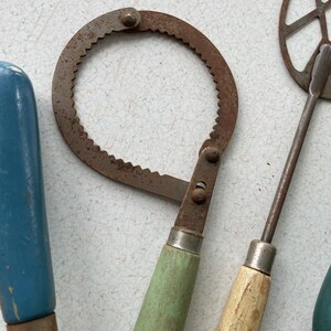 Vintage Green Handle Kitchen Hand Tools, Larger Sizes, Farmhouse ...