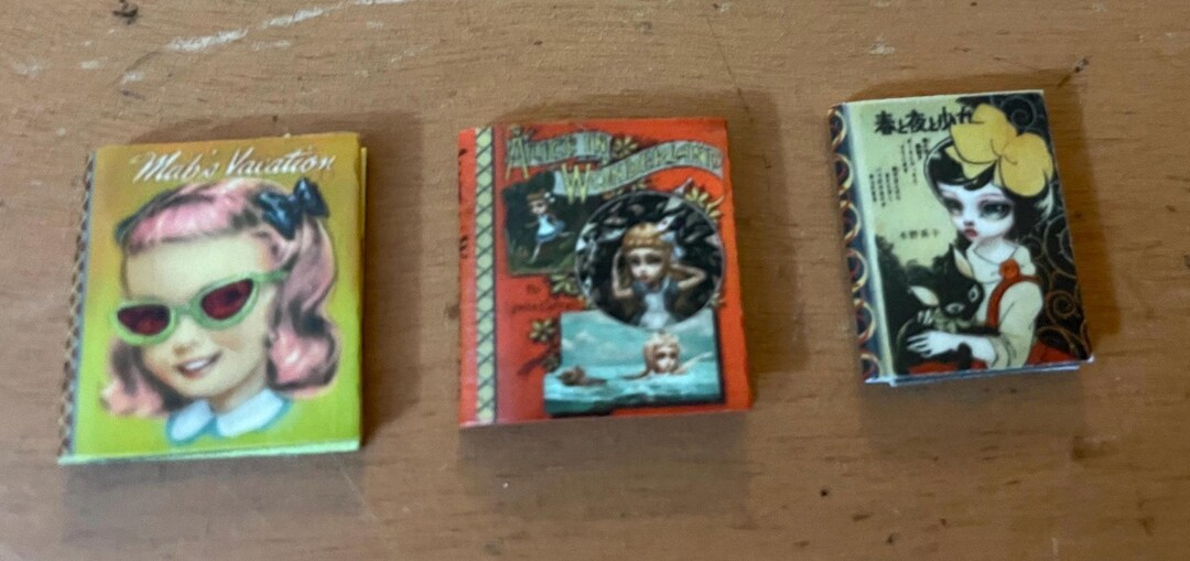 Meb Graves Tiny Doll House Size Books, Lot of 3, Pop Surrealist ...
