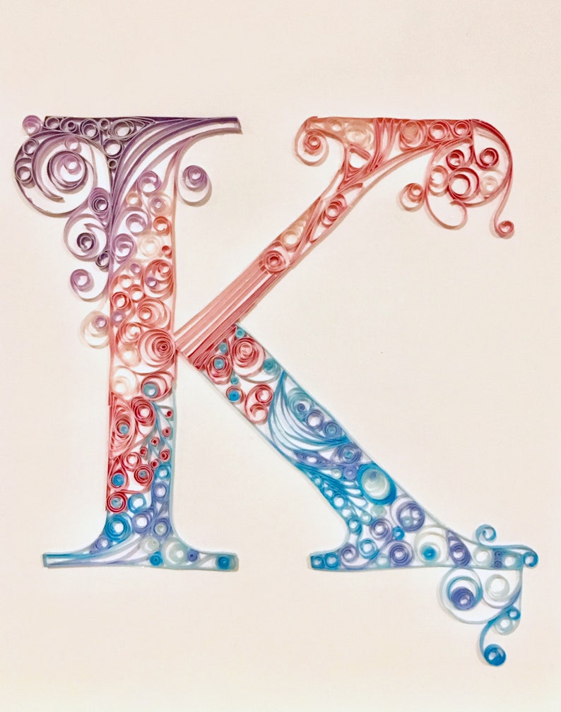 Custom 11x14 Quilled Monogram, Framed Letter - Etsy