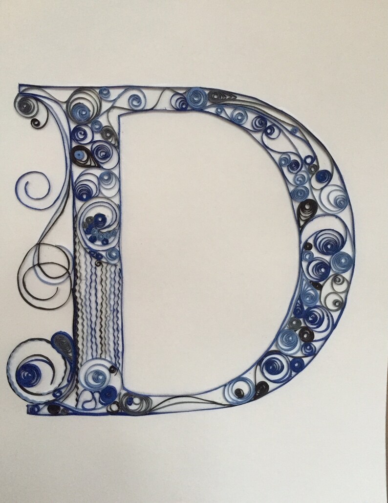 Custom 11x14 Quilled Monogram, Framed Letter - Etsy