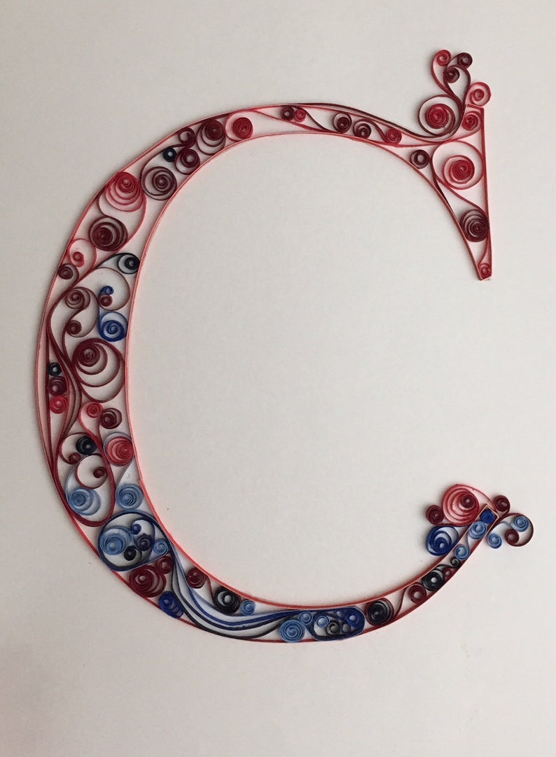 Custom 11x14 Quilled Monogram, Framed Letter - Etsy