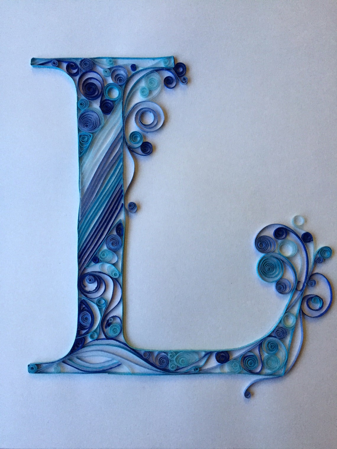 Custom 11x14 Quilled Monogram Framed Letter - Etsy