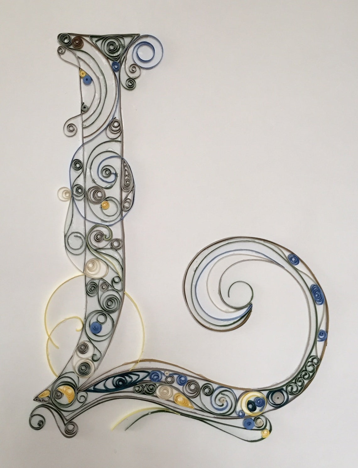 Custom 11x14 Quilled Monogram, Framed Letter - Etsy