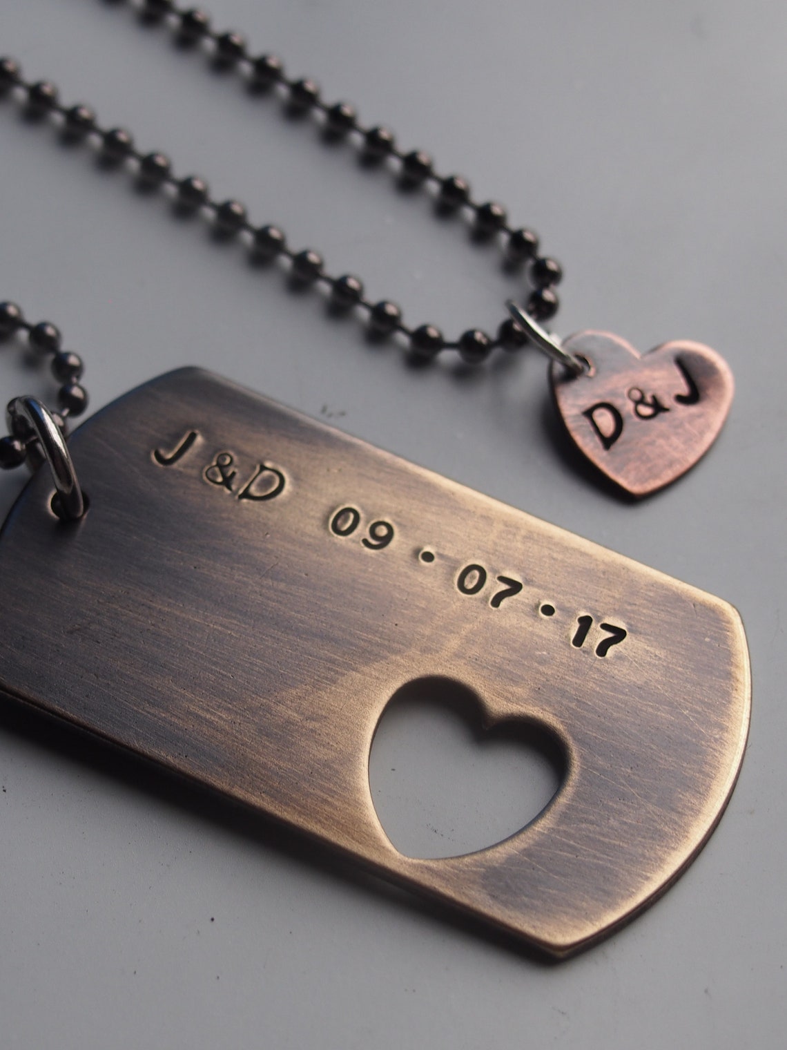 Custom Couples Gifts, Stamped Couples Necklace, Boyfriend Girlfriend ...