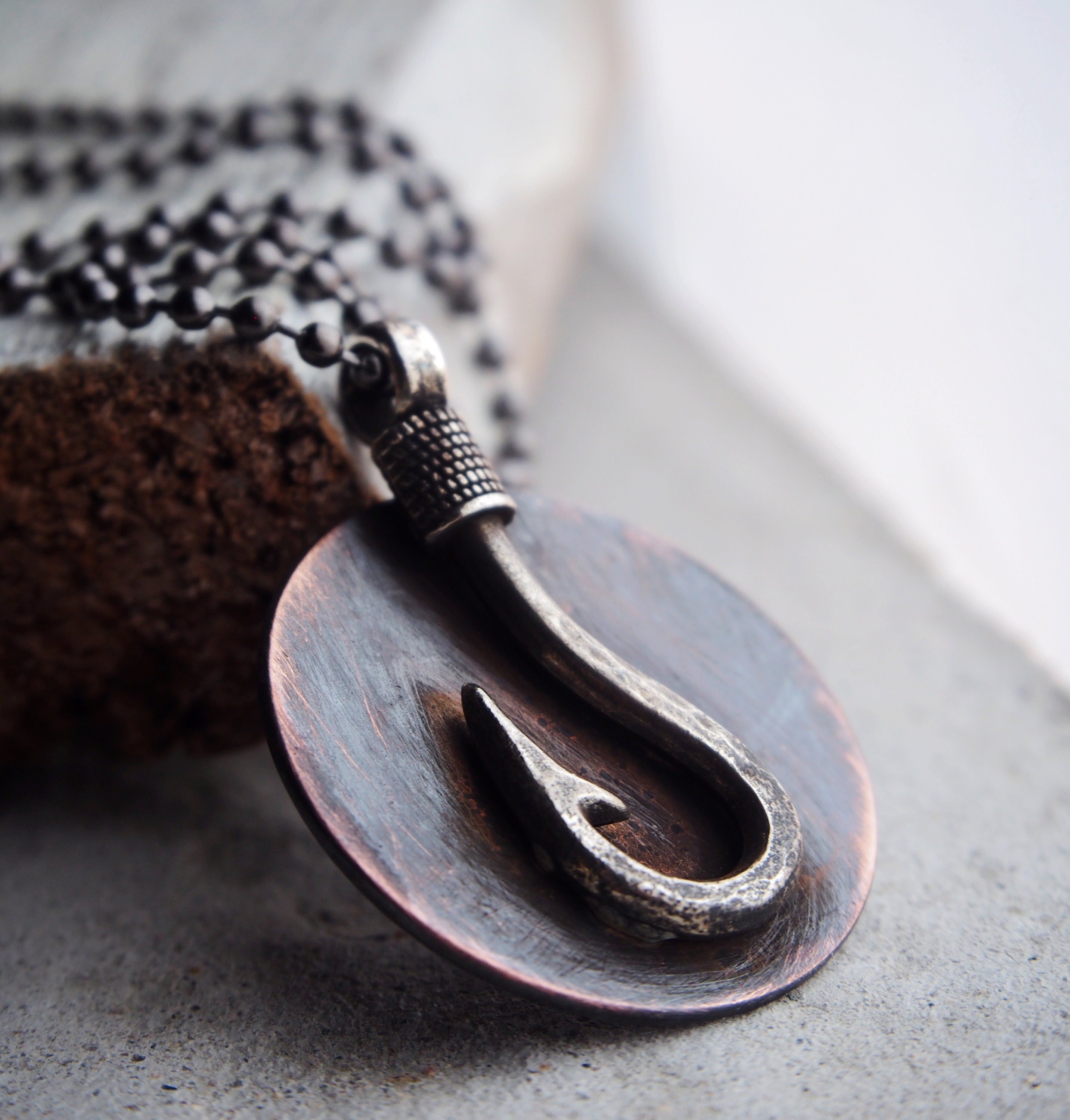Hook Necklace Men, Boyfriend Necklace, Hike Lover Gifts, Husband, Dad ...