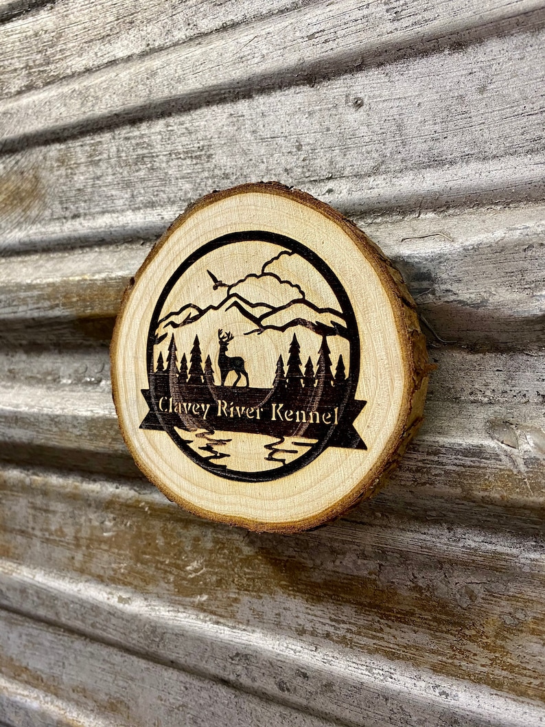 Custom Wood Slice Magnet With Your Company Logo or Slogan Laser ...