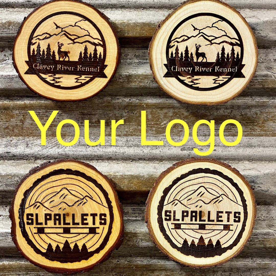 Custom Wood Slice Magnet With Your Company Logo or Slogan Laser ...