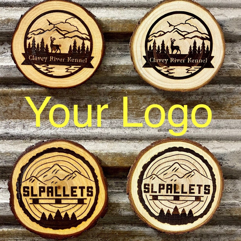 Custom Wood Slice Magnet With Your Company Logo or Slogan Laser ...