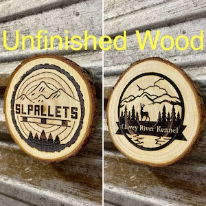 Custom Wood Slice Magnet With Your Company Logo or Slogan Laser ...
