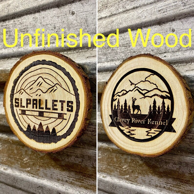 Custom Wood Slice Magnet With Your Company Logo or Slogan Laser ...
