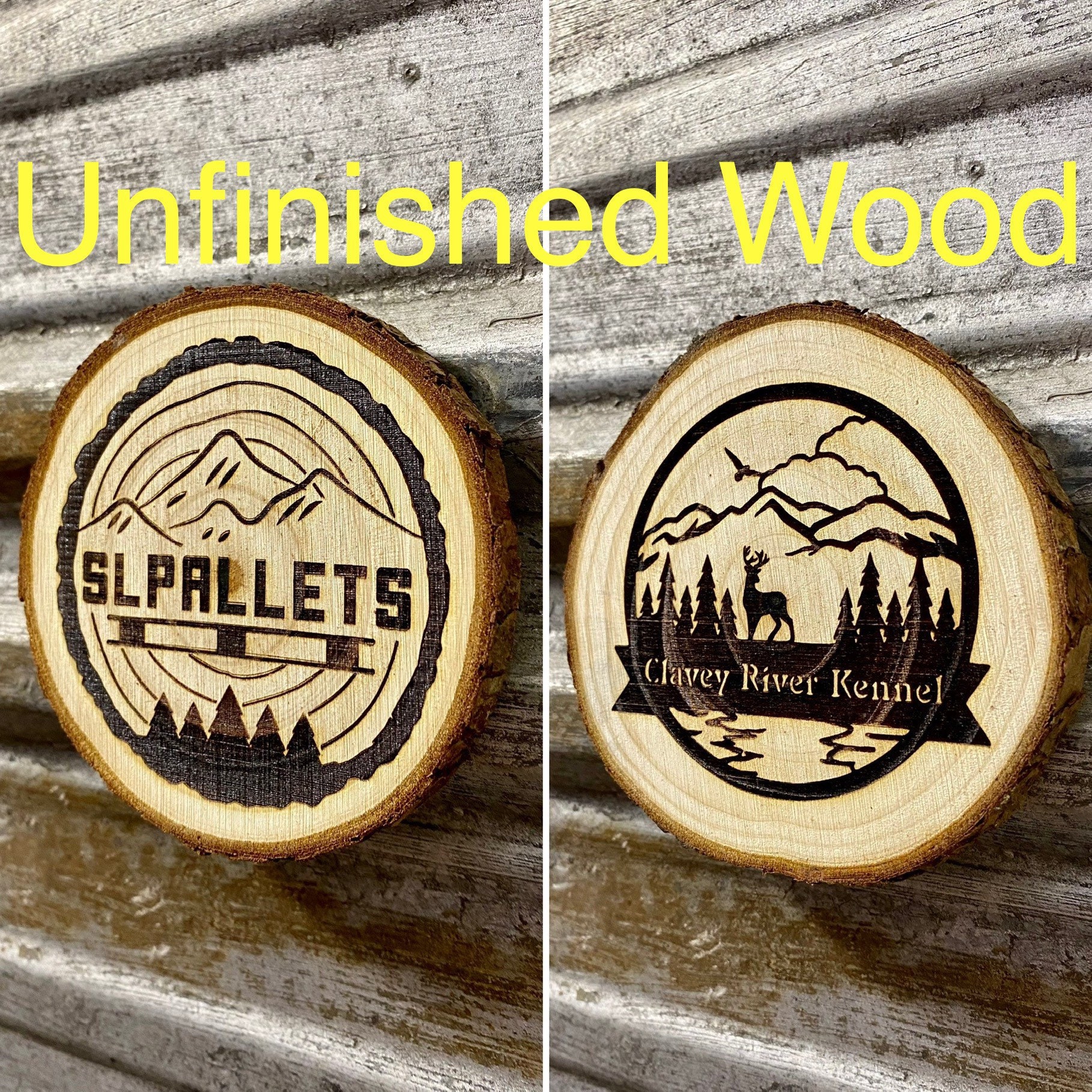 Custom Wood Slice Magnet With Your Company Logo or Slogan Laser ...