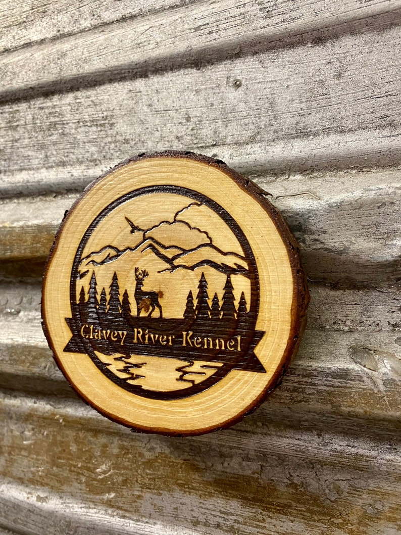 Custom Wood Slice Magnet With Your Company Logo or Slogan Laser ...