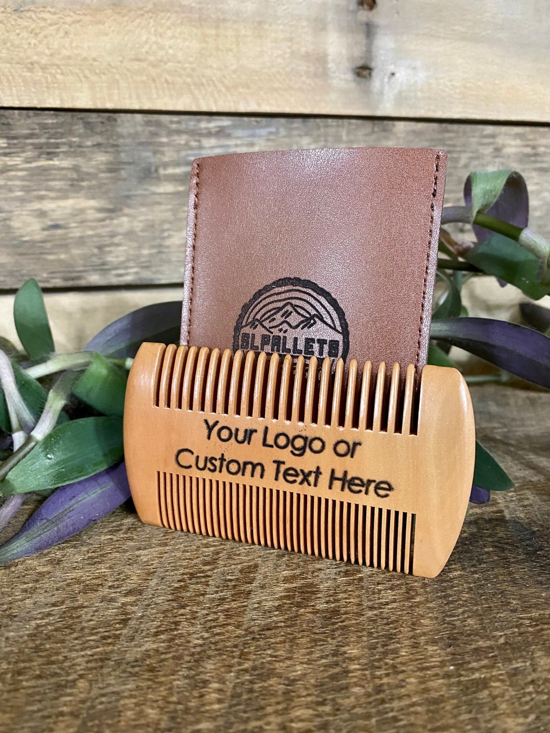 Custom Wood Beard Comb, Double Sided (standard Teeth and Fine Teeth ...