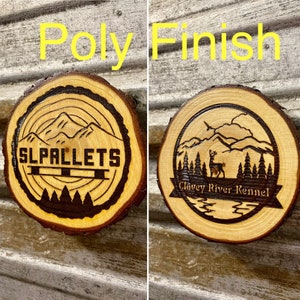 Custom Wood Slice Magnet With Your Company Logo or Slogan Laser ...
