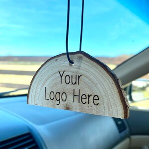 Natural Oil Diffuser - Wood Slice Car Mirror Hanger; Customizable; Add ...