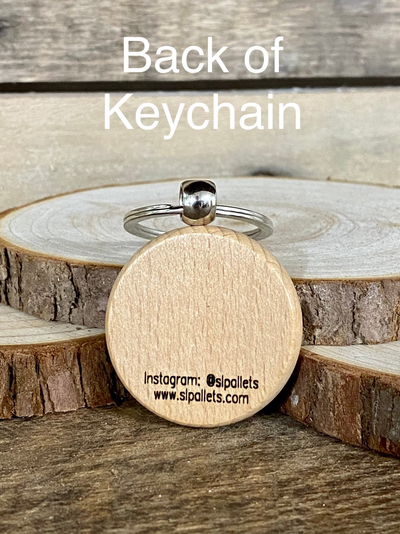 Custom Wood Keychain - Your Company Logo / Slogan Laser Engraved - Etsy