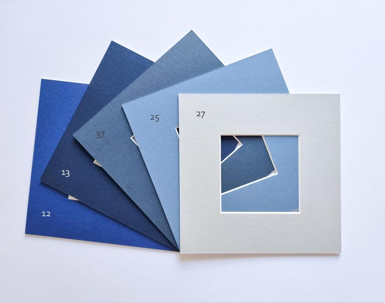 Custom Whitecore 1.4mm Picture Mount Bevel Cut Mat Board for Photos & Art Choice of 30 Colours ...