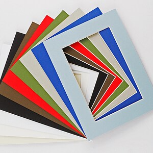 Photo/picture Mounts Size 30x40cm to Fit Image 25x35cm in White, Black ...