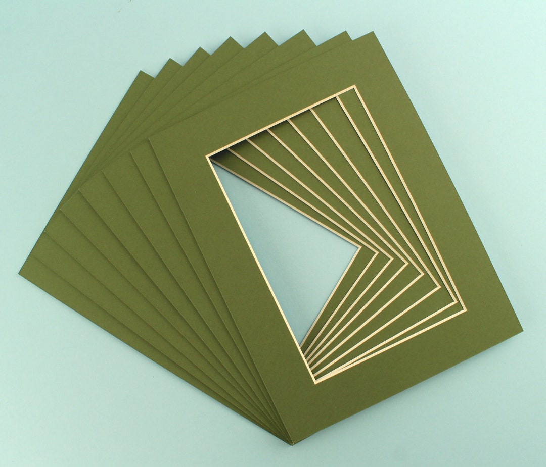 Green Photo / Picture Mount All Sizes Made to Measure Free Postage ...