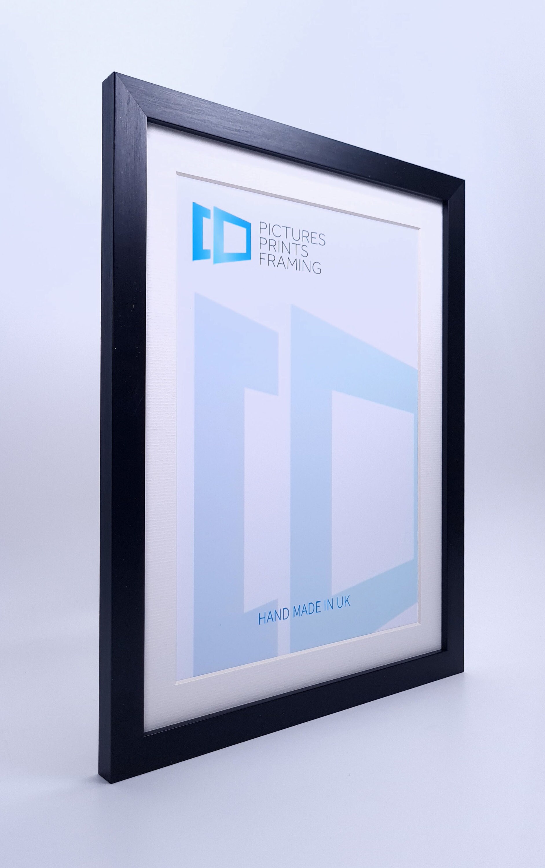 Black Effect 19mm Photo Picture Frame Mount Glass / Perspex Custom ...
