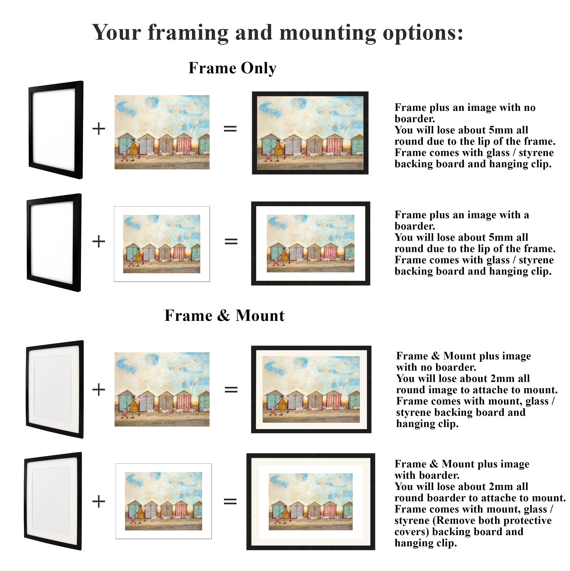 Black Effect 19mm Photo Picture Frame Mount Glass / Perspex Custom ...