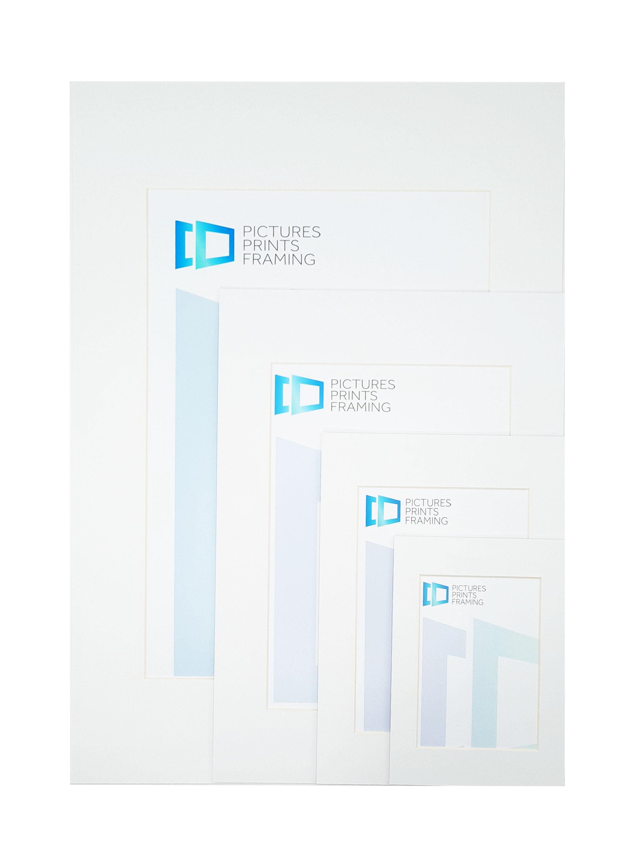 Photo/picture Mounts Size 30x40cm to Fit Image 25x35cm in White, Black ...