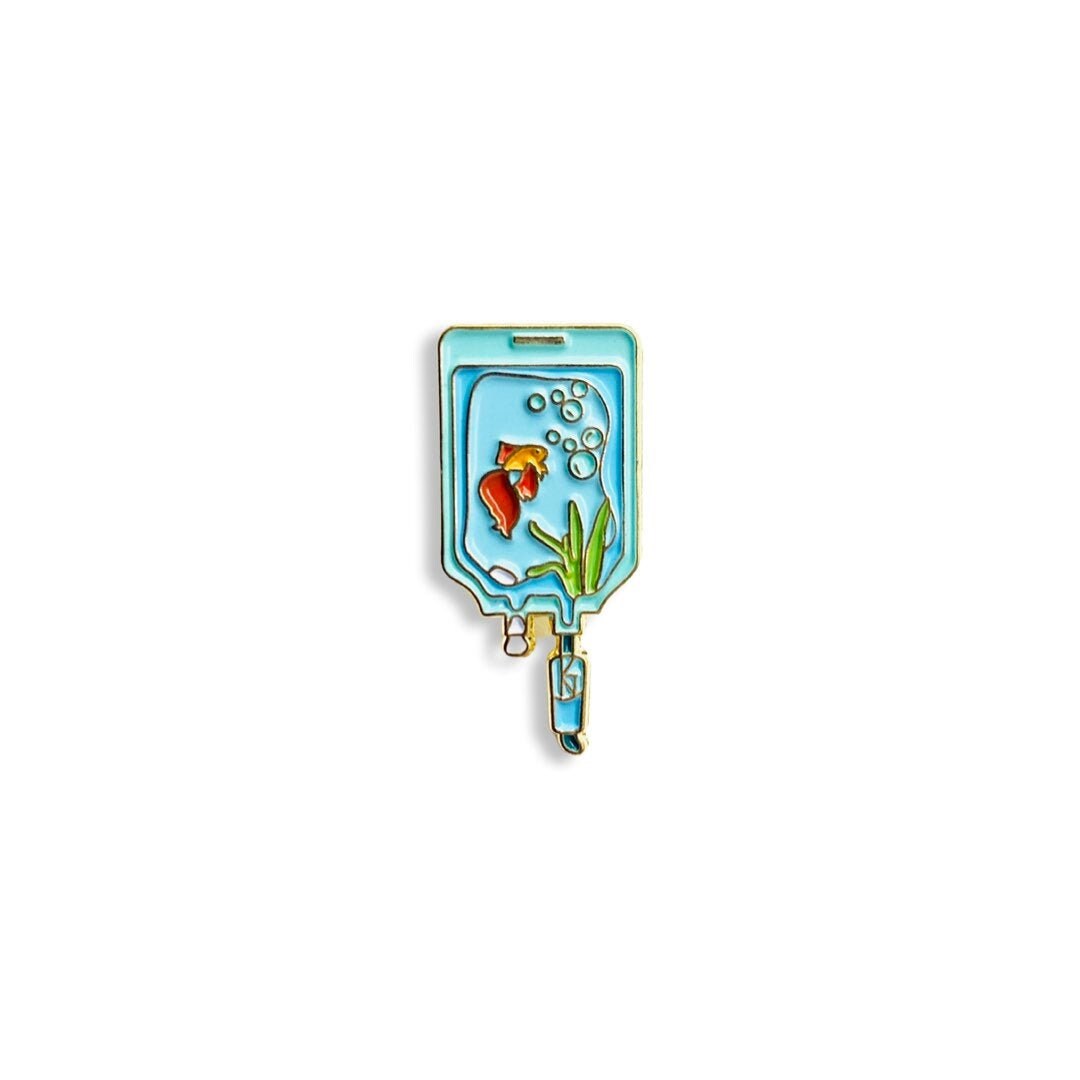 IV Aquarium Pin - Nursing/ Medical/ Physician Assistant/ Fish Pin ...