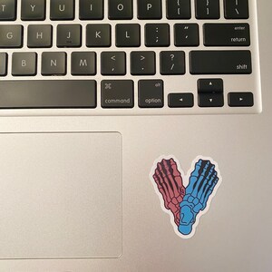 Foot Skeleton Heart Matte Sticker - Podiatry/feet/medithings/ Medical ...