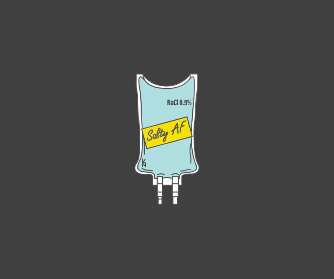 Salty AF Aquarium Matte Sticker - Nursing/doctor/ Scrub Tech ...