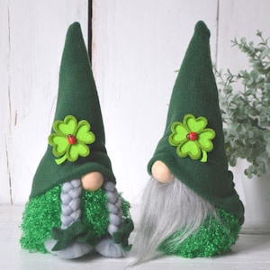 St Patrick's Day, Good Luck Gnome, Green Gnome, Irish Decoration ...